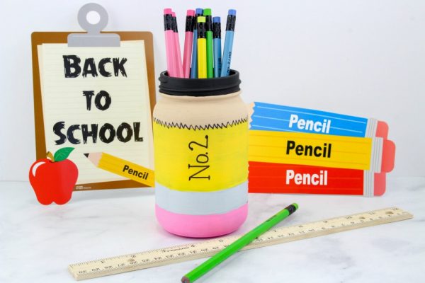 Back to School Pencil Mason Jar Craft Tutorial