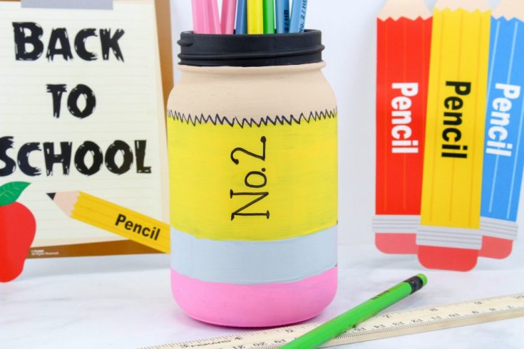 Back to School Pencil Mason Jar Craft Tutorial