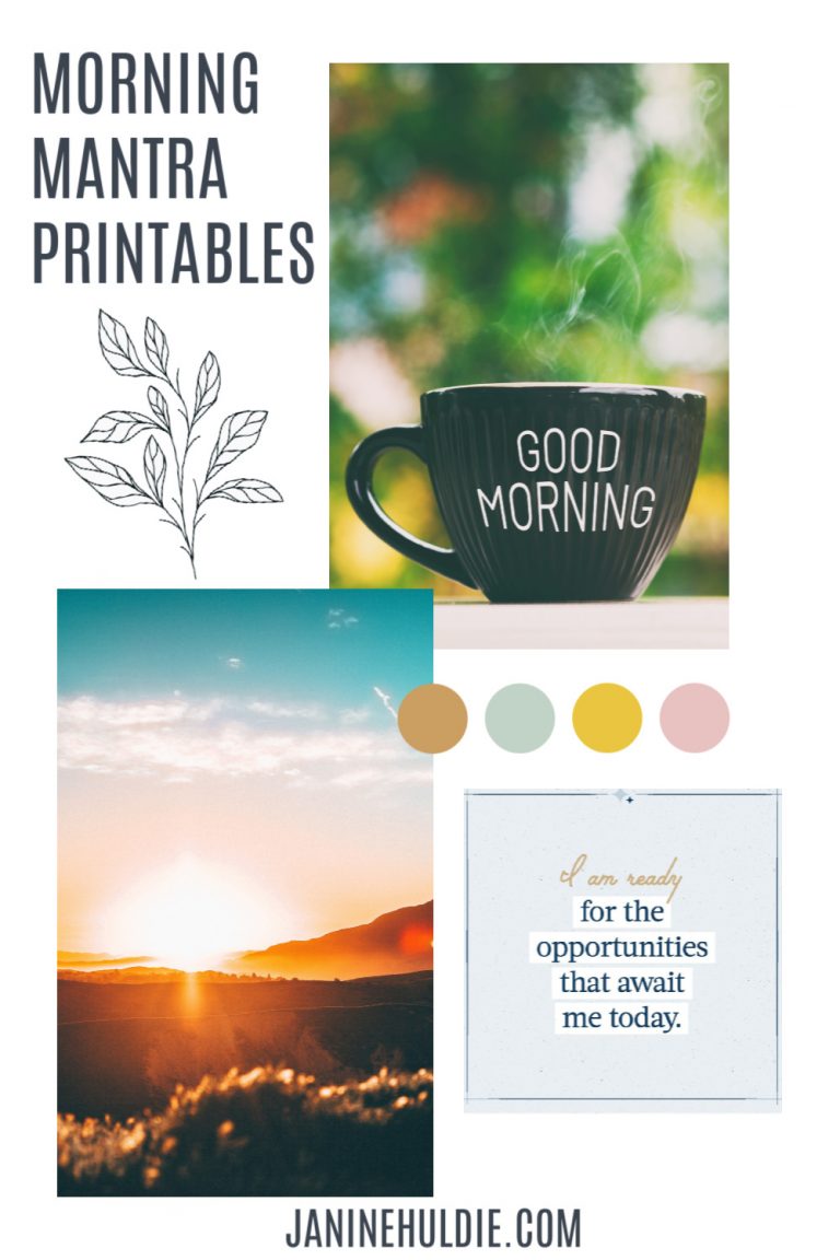 6 FREE Motivating Morning Mantras Printable Bundle Download