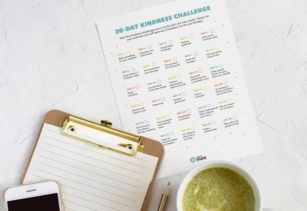 Take the 30 Day Kindness Challenge with Printable Bundle Included