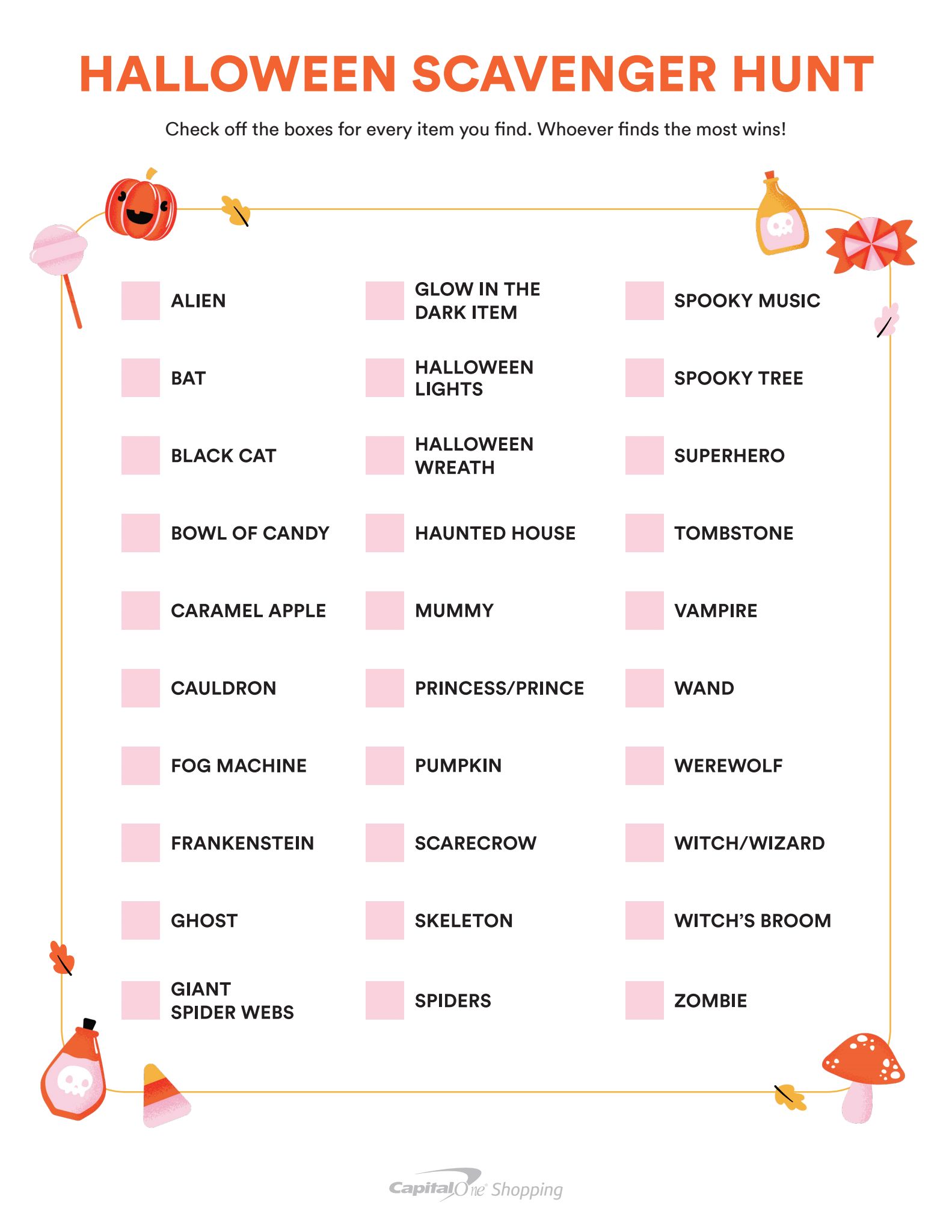 Fun Ideas for a Halloween Scavenger Hunt - Just a Mom's World