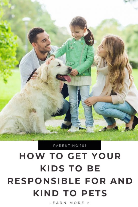 Get your kids to be responsible for and kind to pets